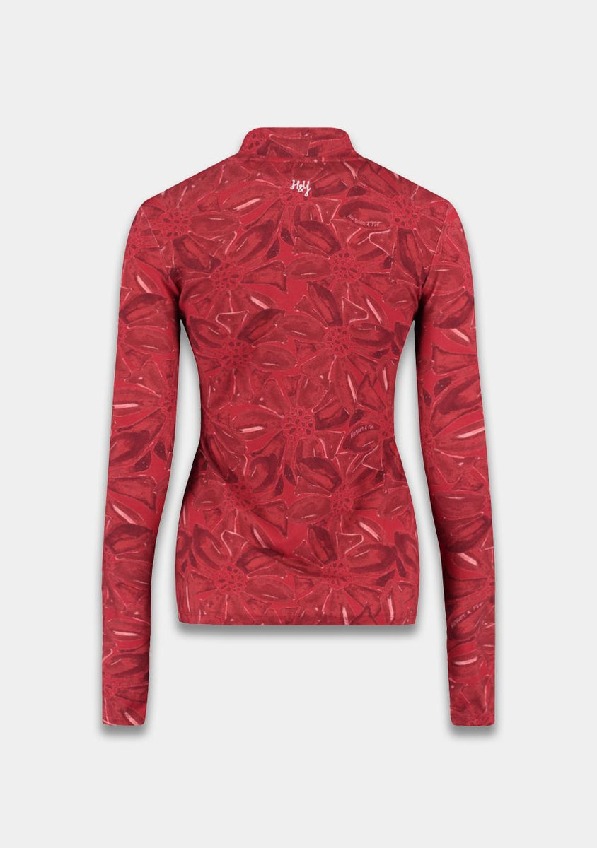 Harper & Yve Jane longsleeve ruby red flower – Hipvoordeheb.nl