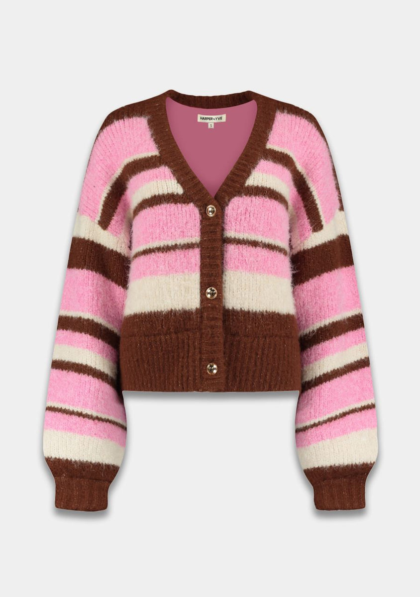 Harper & Yve Noor cardigan multi stripe pink – Hipvoordeheb.nl